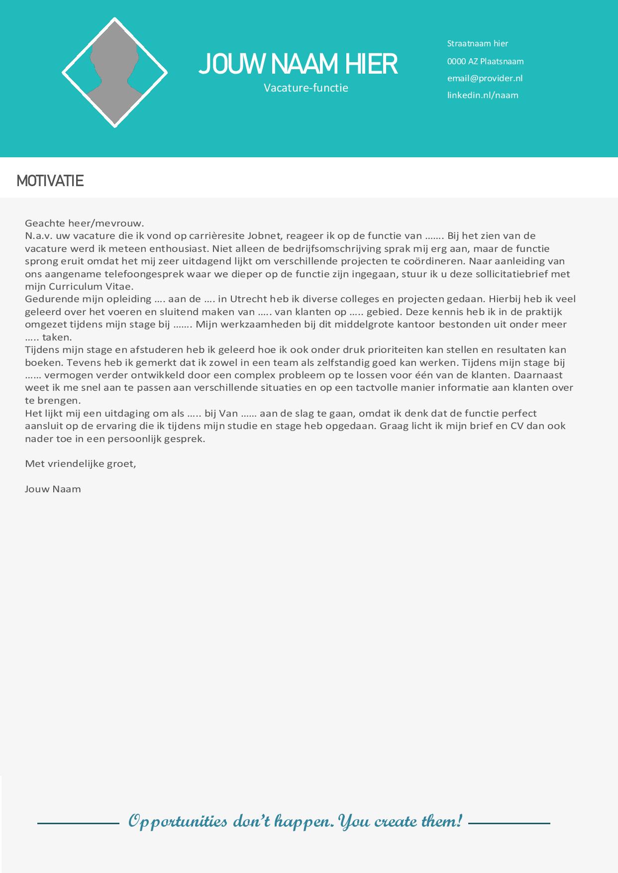 Frisse Cv Sjabloon In Word Format